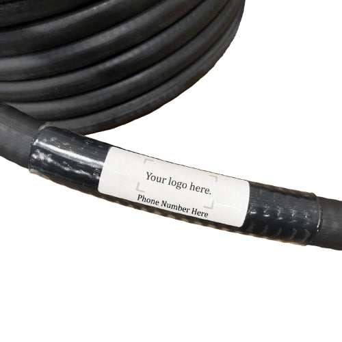 Customized, wrap-around labels for easy cable identification